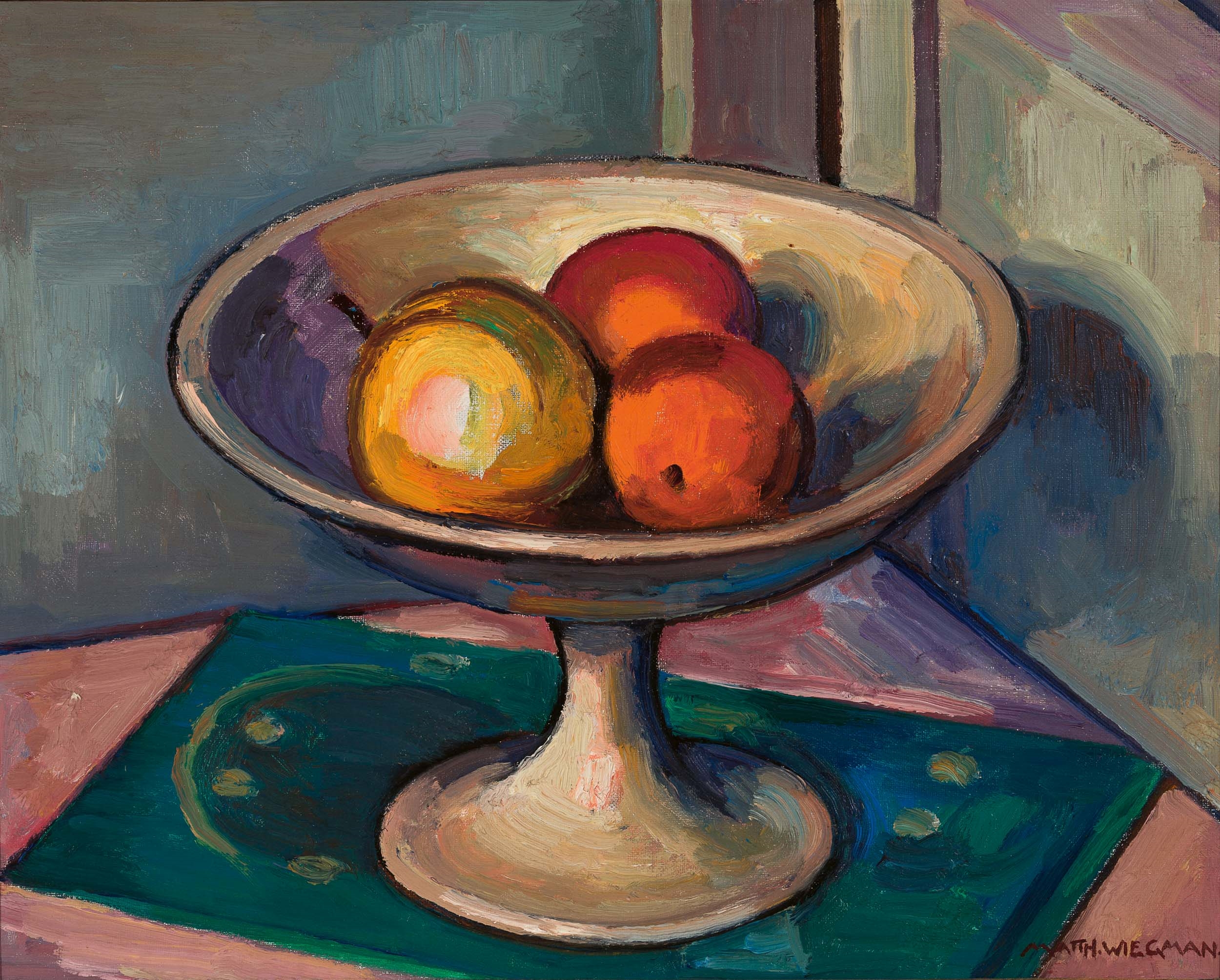 Mathieu Wiegman | Still life with grapes and a pear | MutualArt