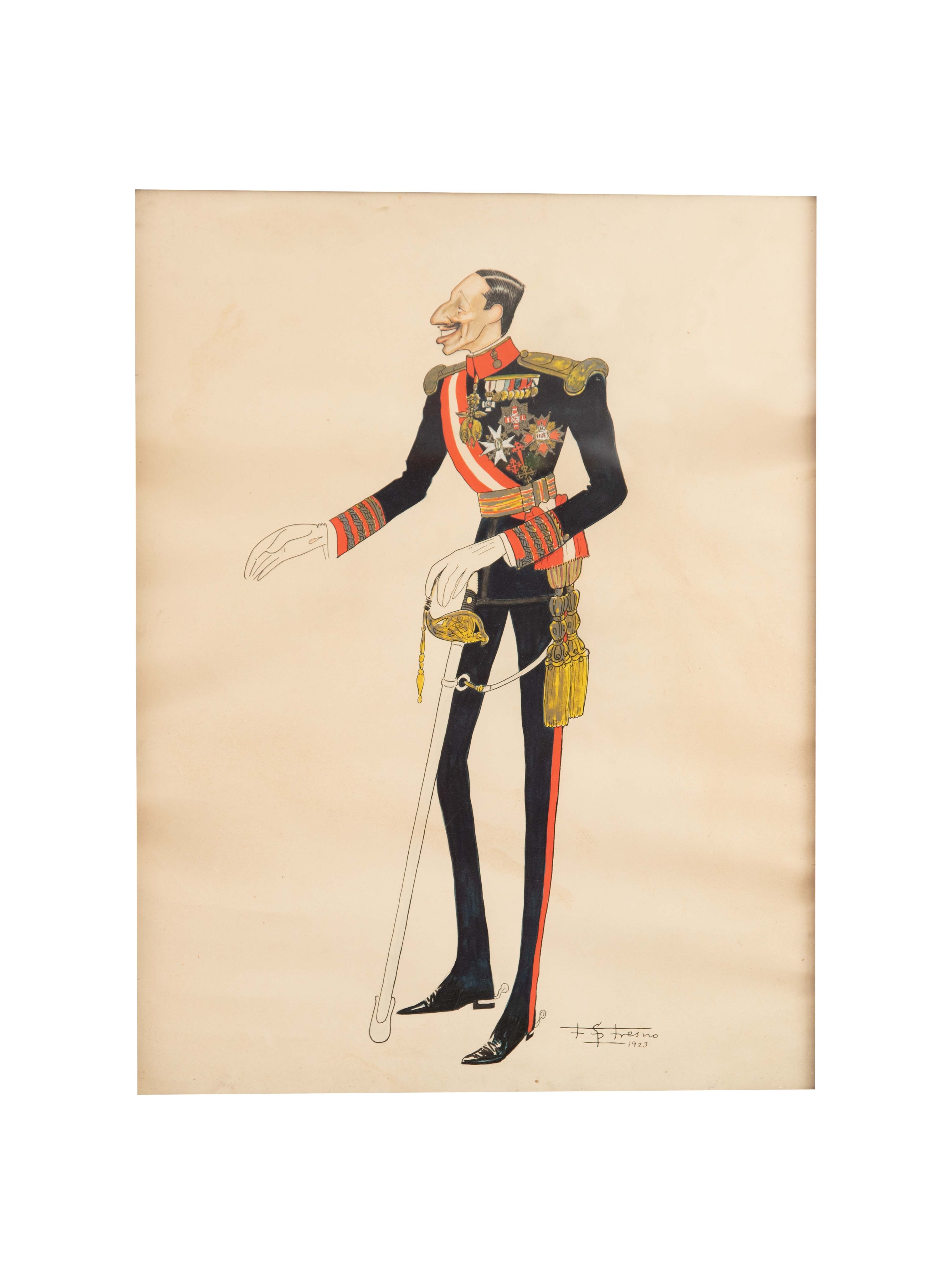 Fernando Fresno | Caricatura de su Majestad el rey Alfonso XIII (1923 ...
