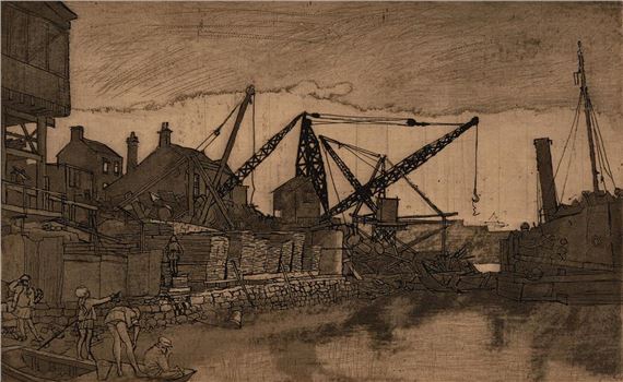 Brian Dunlop | Harbour Cranes | MutualArt