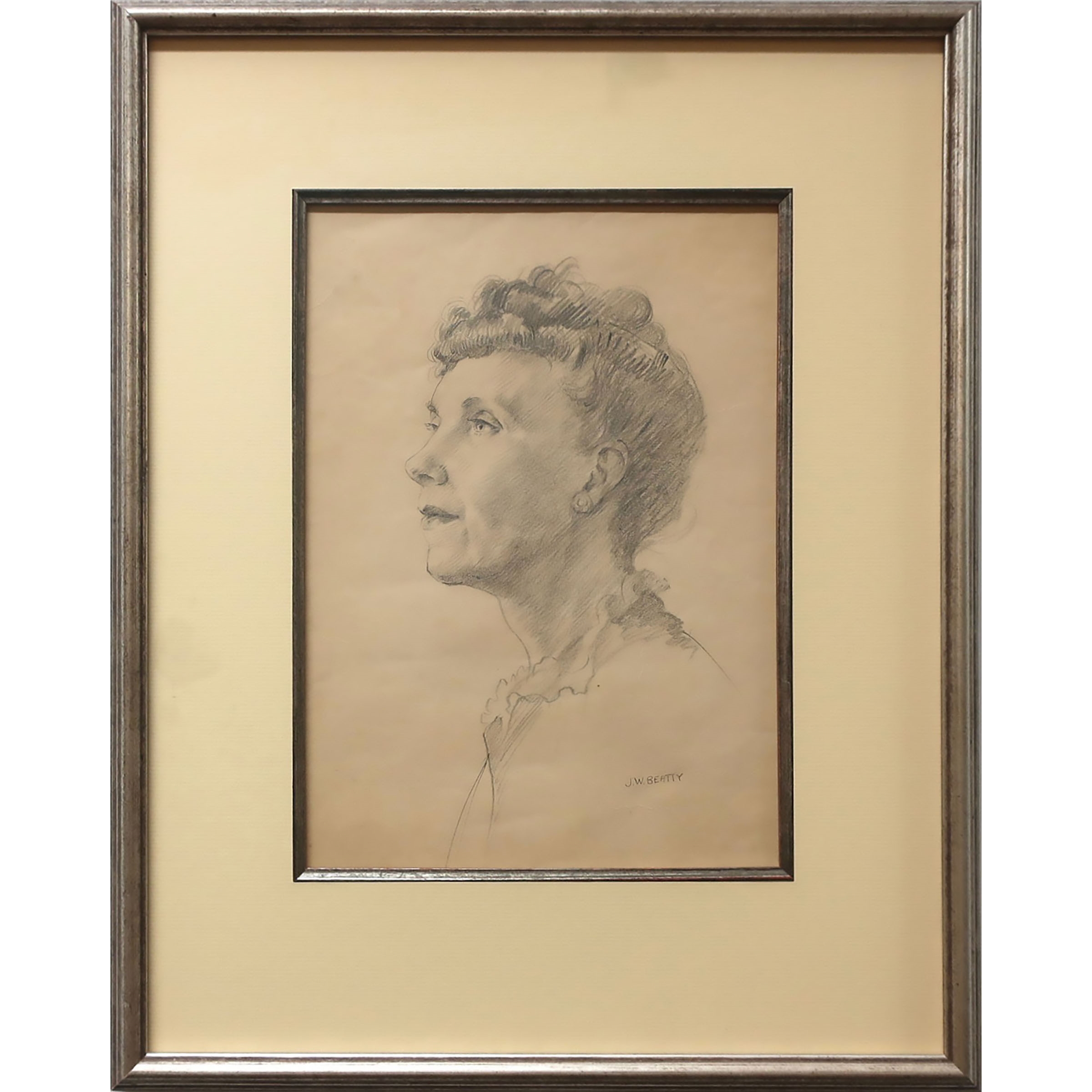 John William Beatty | PROFILE PORTRAIT OF A WOMAN | MutualArt