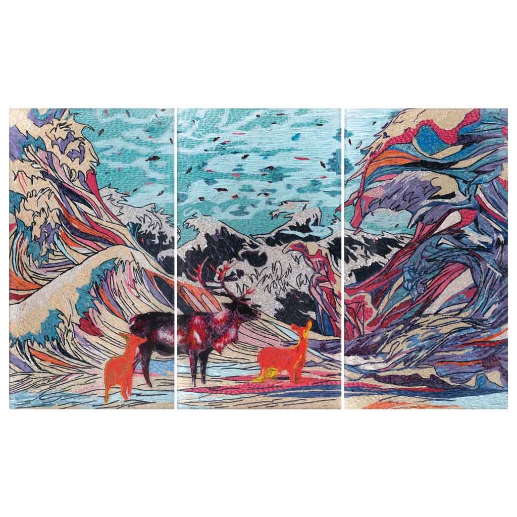 Nora Adame | Venados y olas (2012) | MutualArt