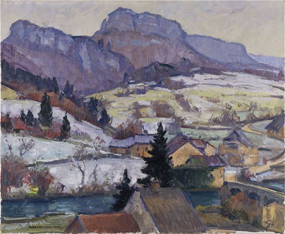 Robert Fernier | Neige à Mouthier-Hautepierre (1957) | MutualArt