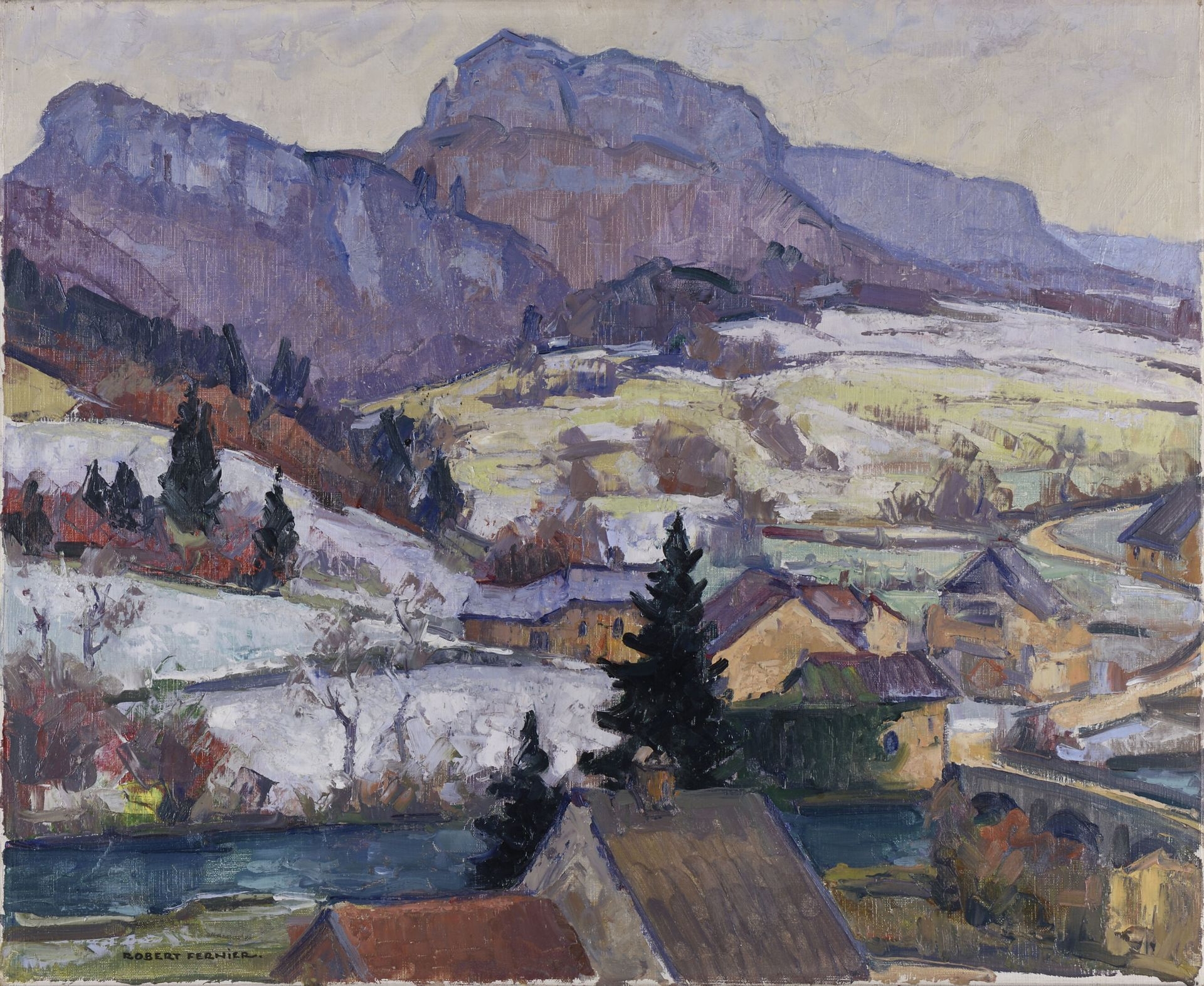 Robert Fernier | Neige à Mouthier-Hautepierre (1957) | MutualArt