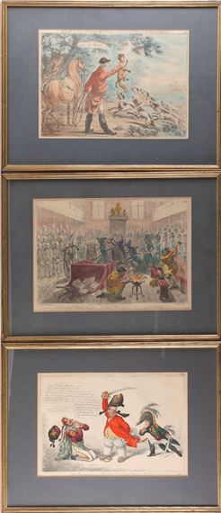 James Gillray | A group of three political cartoons | MutualArt