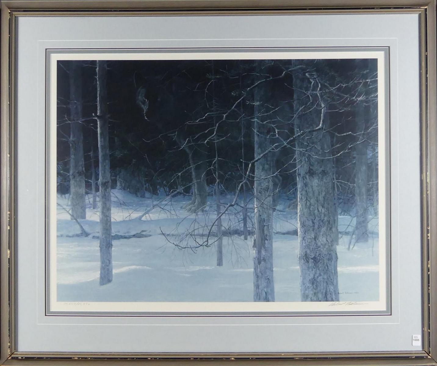 Robert Bateman | Midnight - Black Wolf | MutualArt