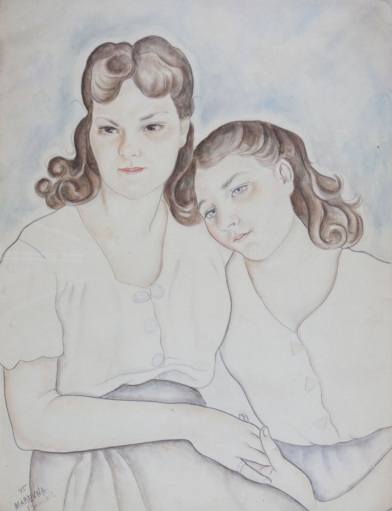 Marie Vorobieff Marevna | Portrait of girls. (1945) | MutualArt