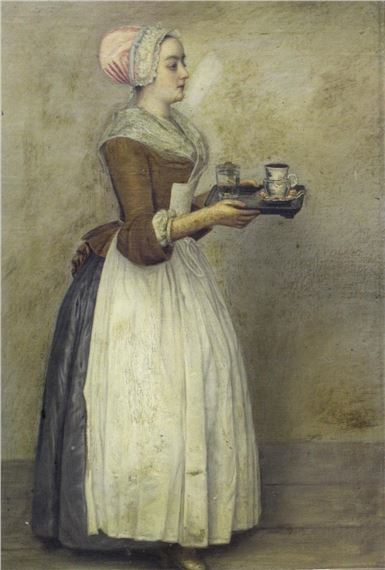 Jean-Étienne‏ Liotard | LA BELLE CHOCOLATIERE (1856) | MutualArt