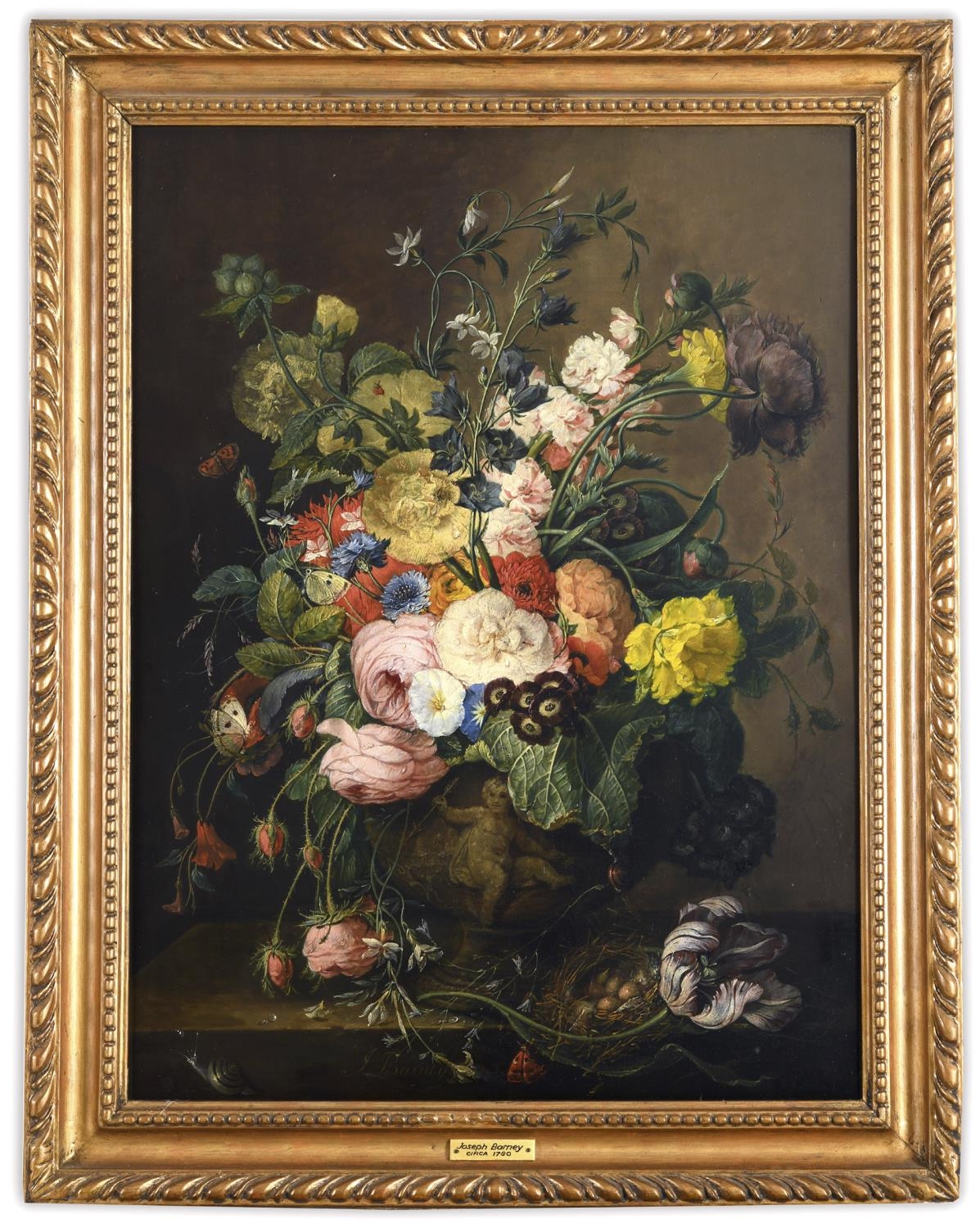 Joseph Barney | STILL LIFE WITH FLOWERS IN A VASE (1815) | MutualArt
