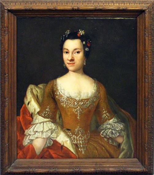 Johann Ernst Heinsius | Portrait einer Prinzessin mit Zobelfell ...
