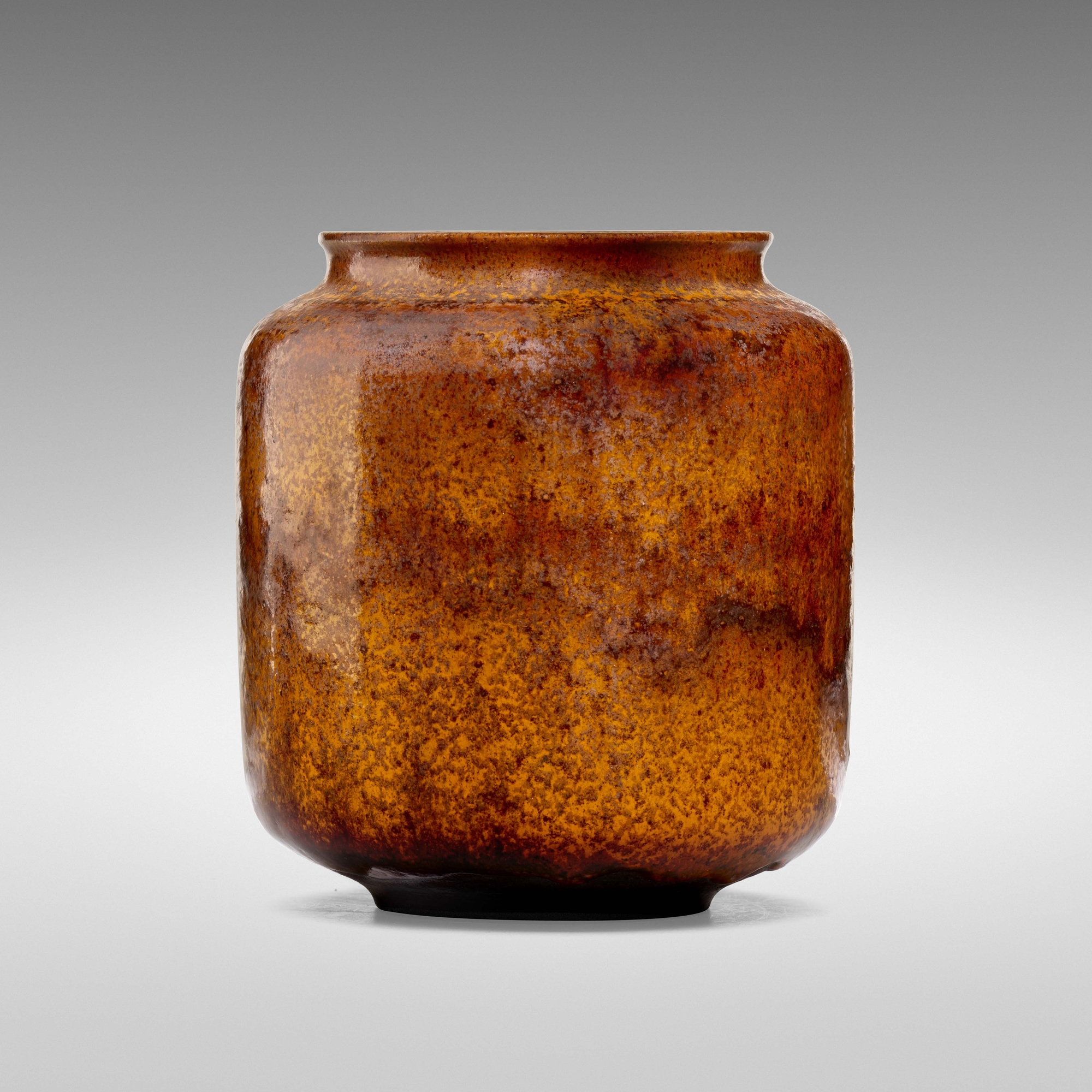 Otto & Gertrud Natzler | Cylindrical vase form with narrowing rim ...