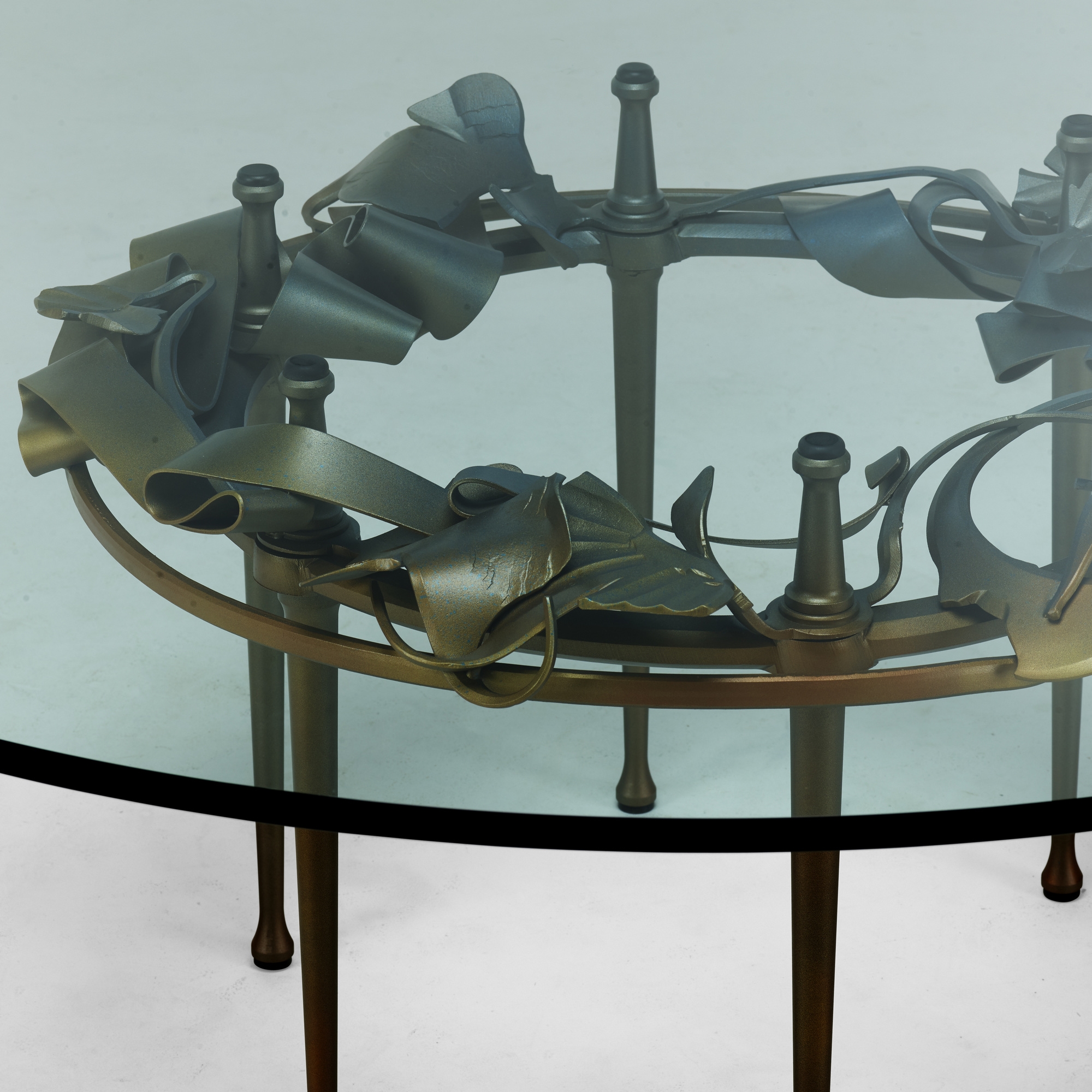 Albert Paley | Rare New Leaf coffee table | MutualArt