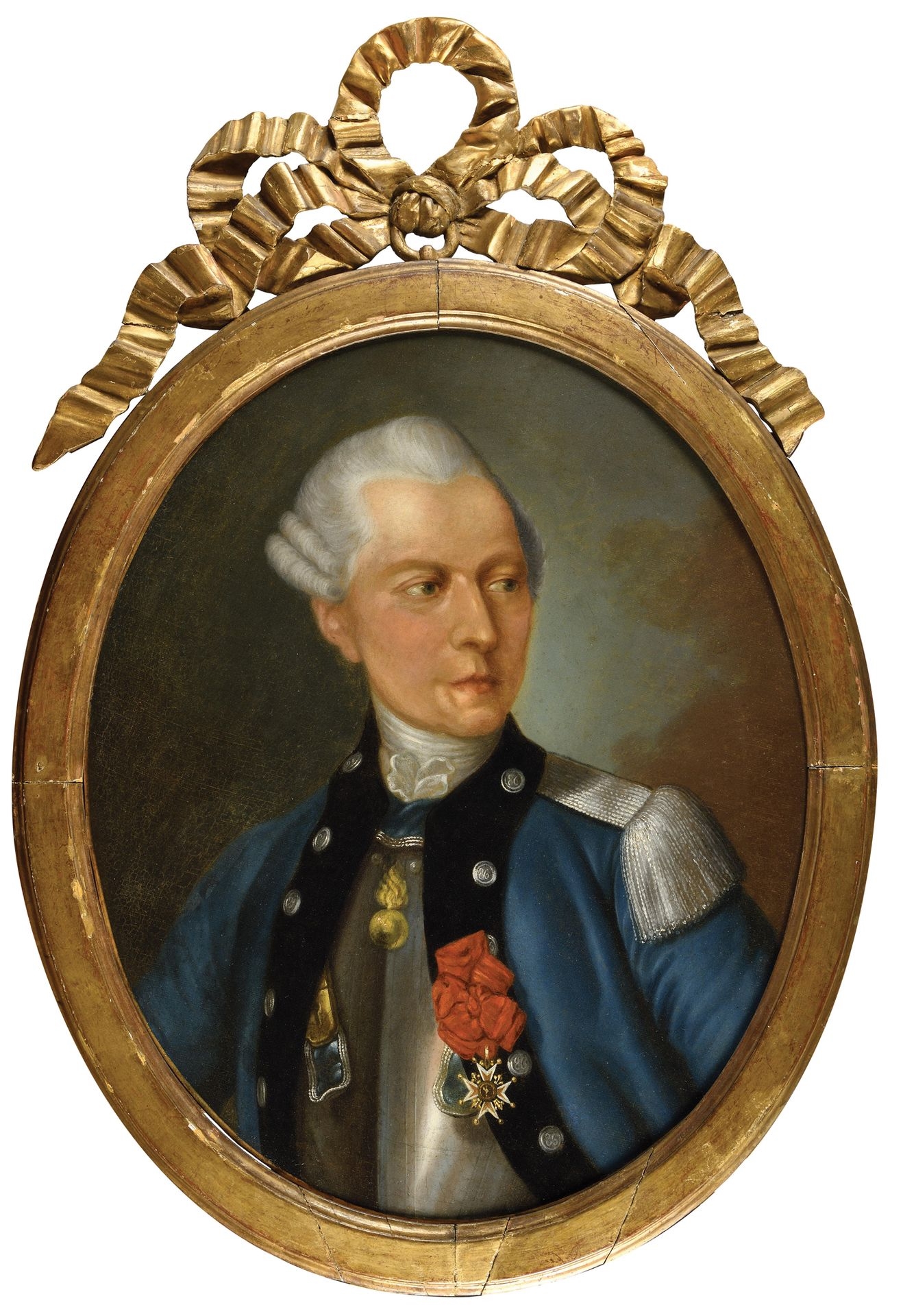 French School, 18th Century | Portrait of Soldier (1771) | MutualArt