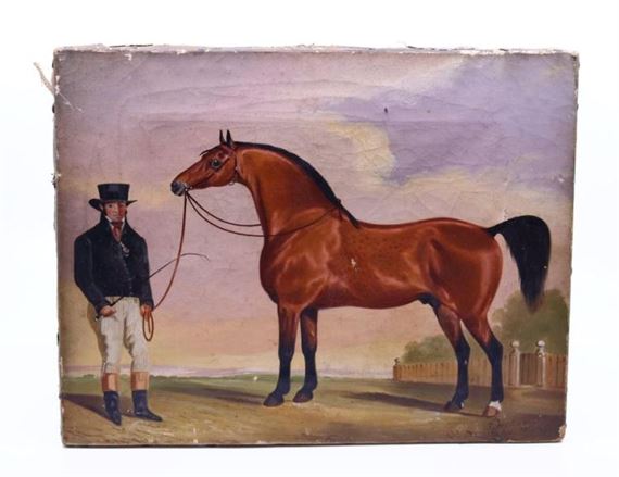 John Robert Hobart | Folk art study of a horse and his master (1834 ...