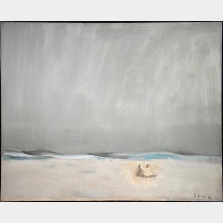 Janice Biala | Untitled (Figures on a beach) (1970) | MutualArt