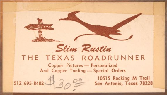 Slim Rustin | The Texas Roadrunner | MutualArt