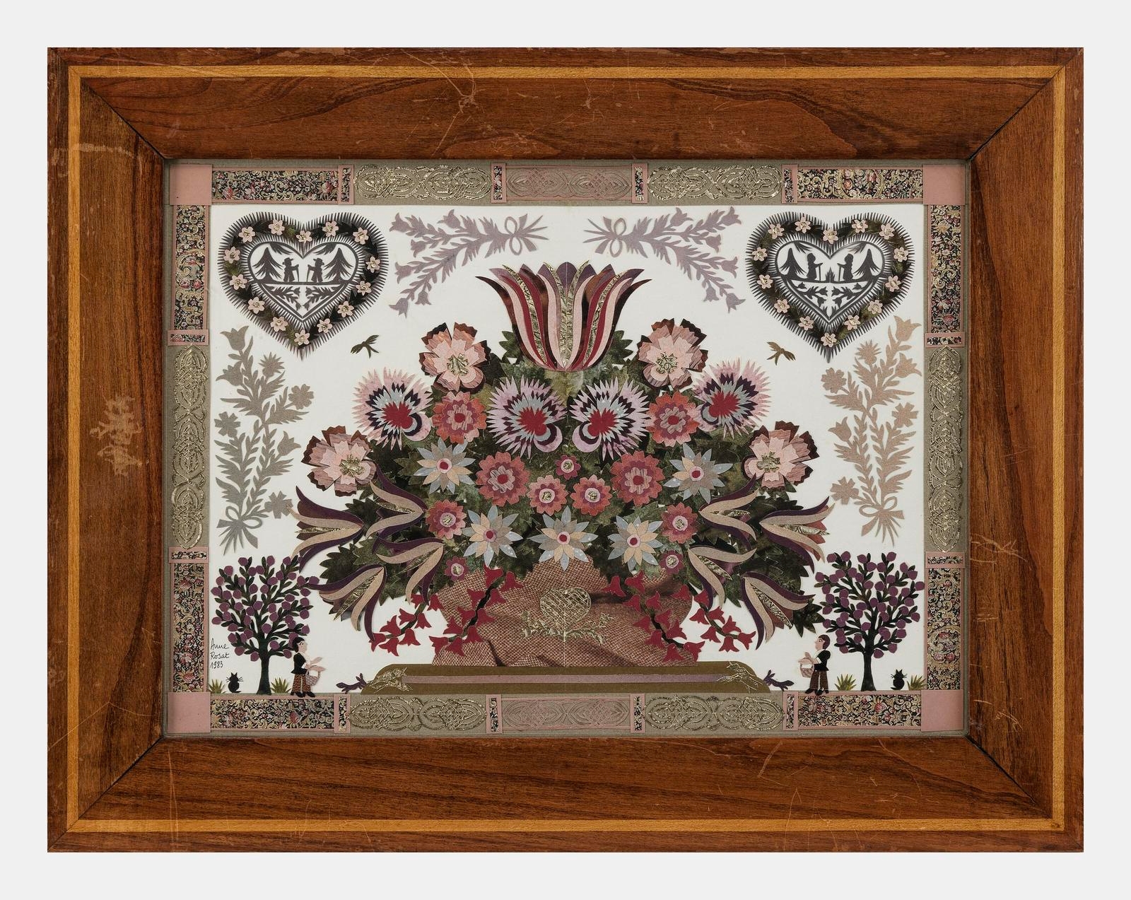 Anne Rosat | Découpage à motif d'un bouquet de fleurs (1984) | MutualArt