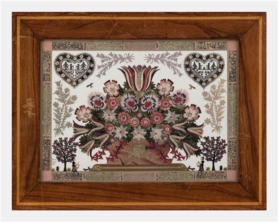 Anne Rosat | Découpage à motif d'un bouquet de fleurs (1984) | MutualArt