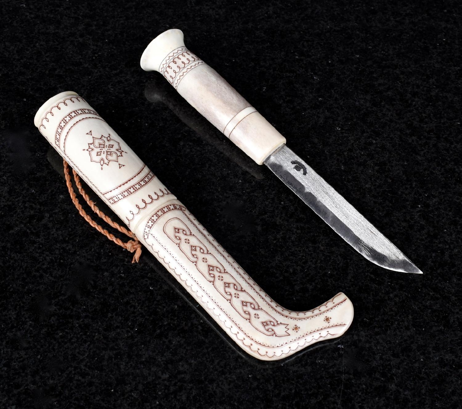 Anders Sunna | All-bone knife Sami handicraft | MutualArt