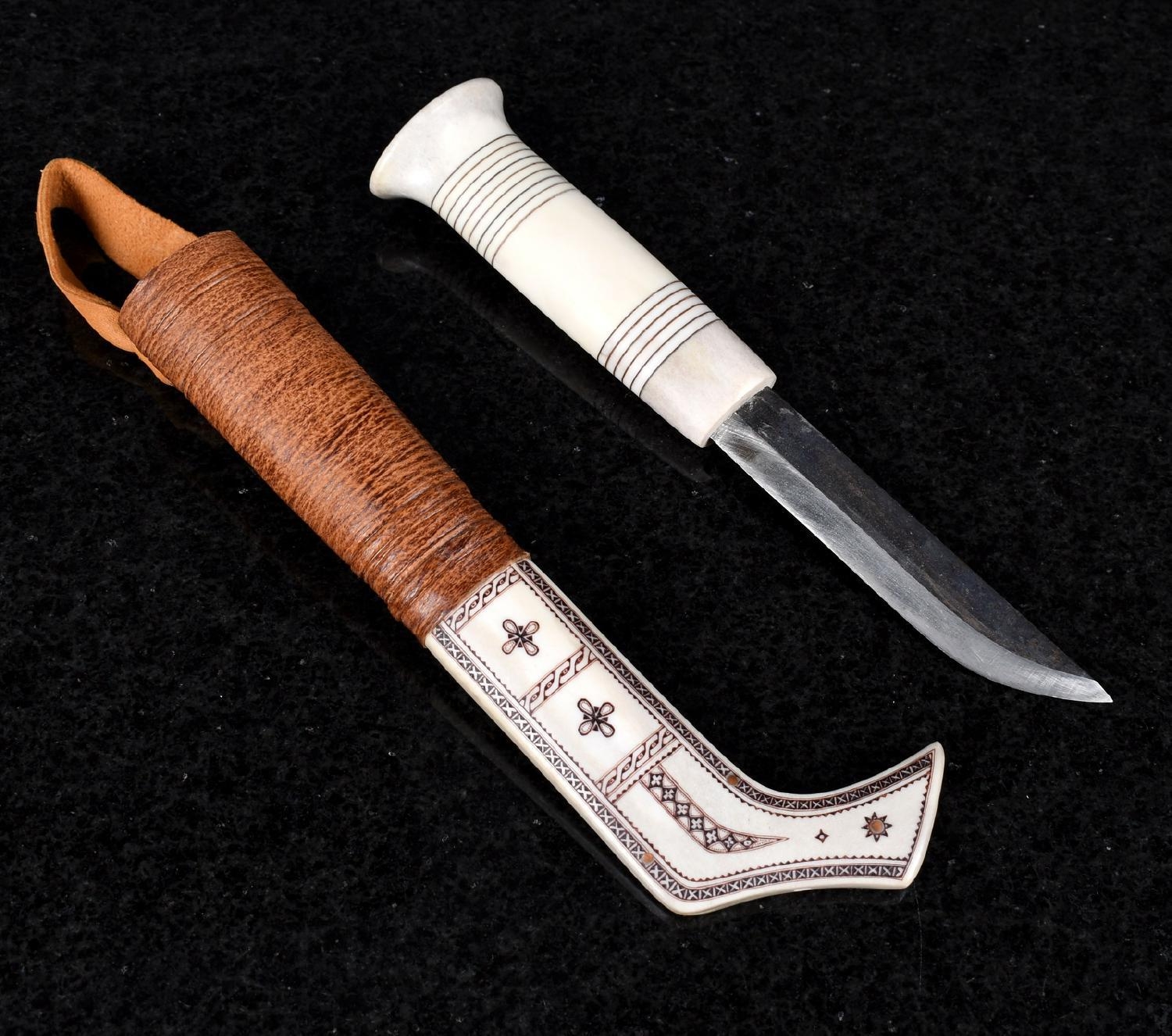 Torsten Fankki | Half horn knife Sami handicraft | MutualArt