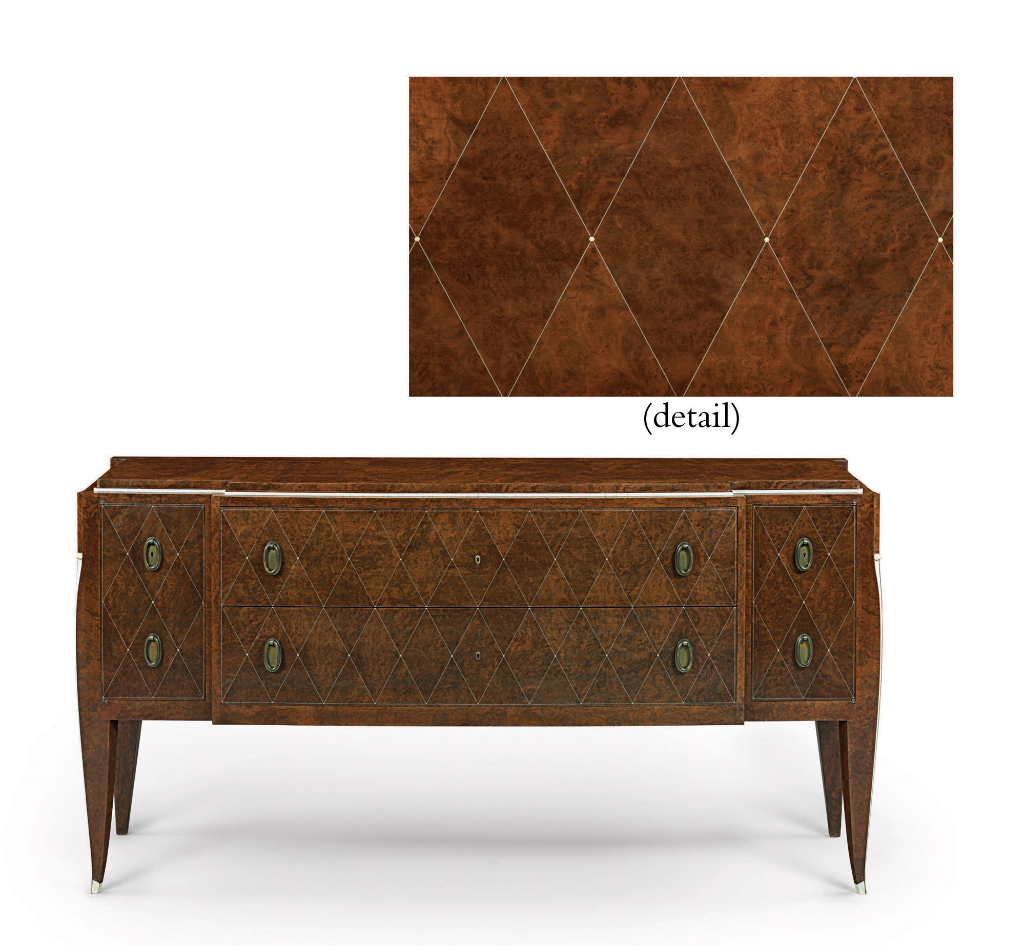 Émile-Jacques Ruhlmann | LASALLE' A BURL WALNUT AND IVORY COMMODE ...