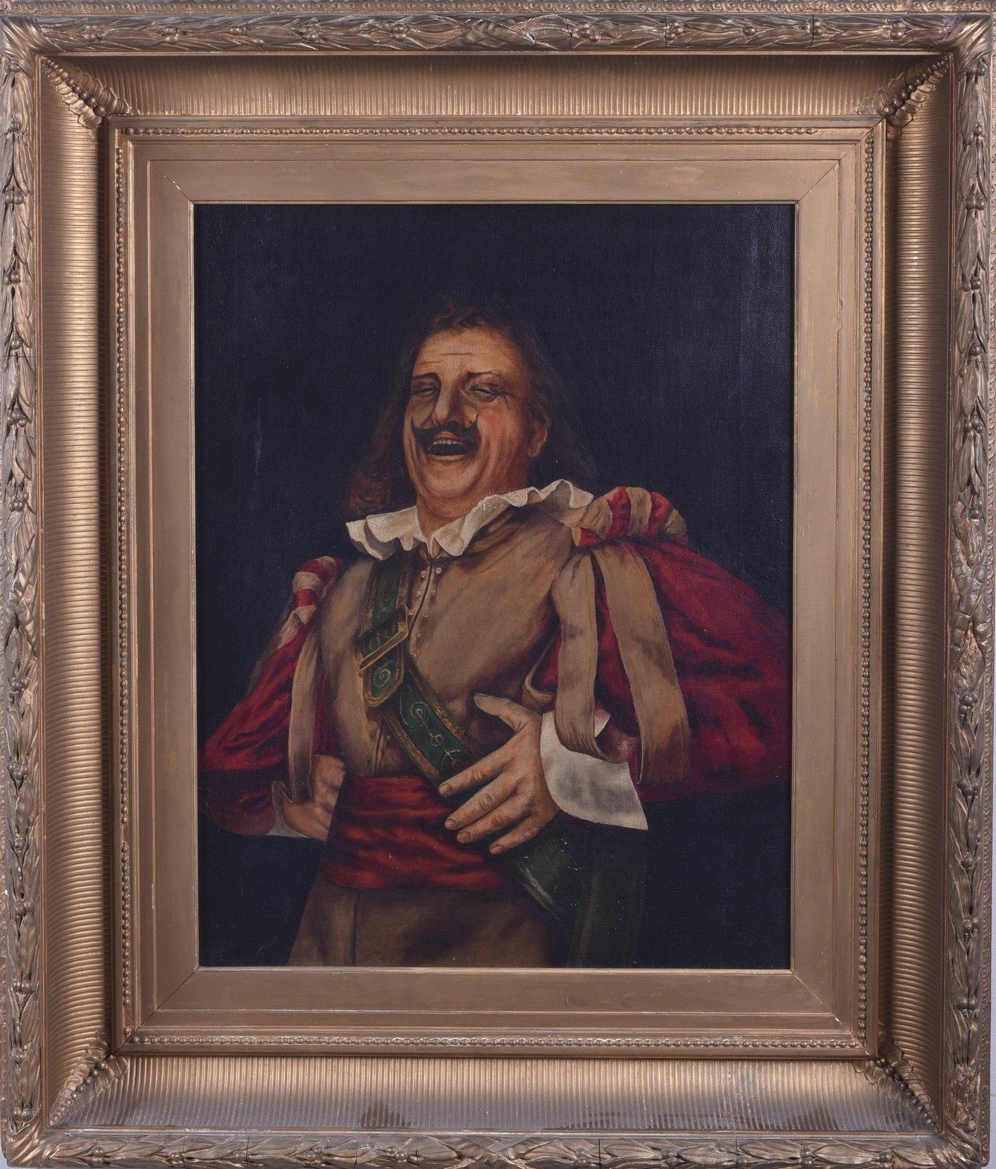 T. D. Jacoby | portrait painting of a laughing musketeer | MutualArt
