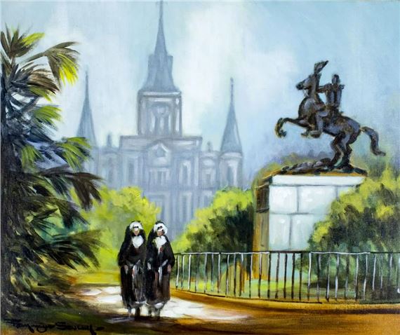 Raymond Scully | Cityscape - St Louis Cathedral | MutualArt