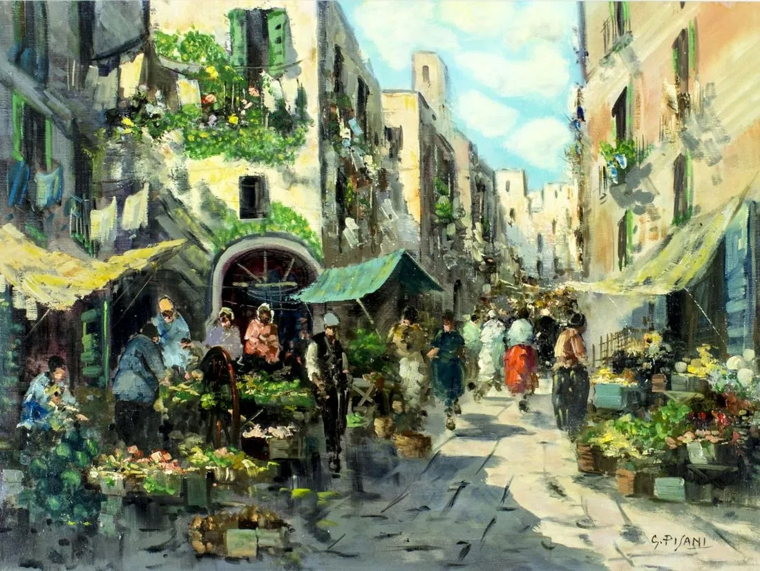Gustavo Pisani | Italian Flower Market | MutualArt