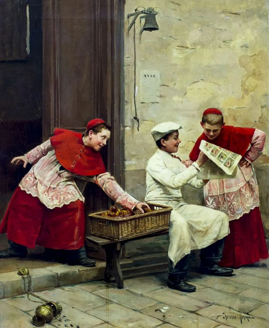 Paul-Charles Chocarne-Moreau | Boy Stealing Bread | MutualArt