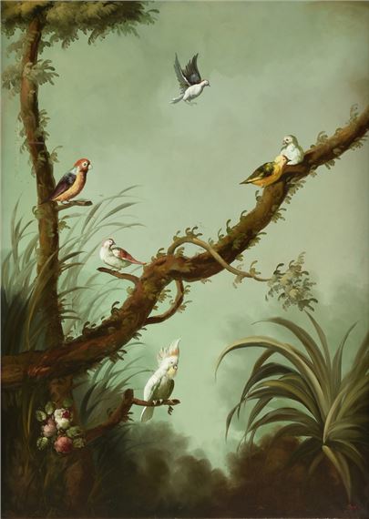 Ira Monte | Tropical Birds with Major Mitchell's Cockatoo | MutualArt