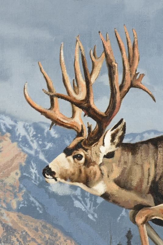 Dave Wade | Leaping Mule Deer Buck | MutualArt