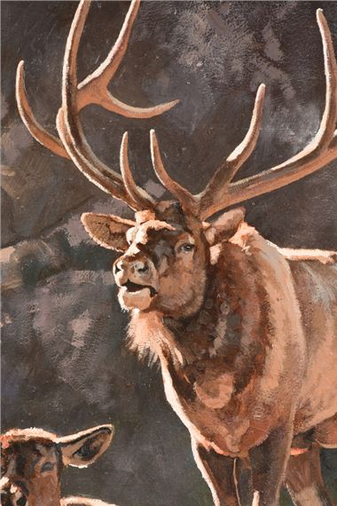 Kobus Moller | Stag with Calves (1998) | MutualArt