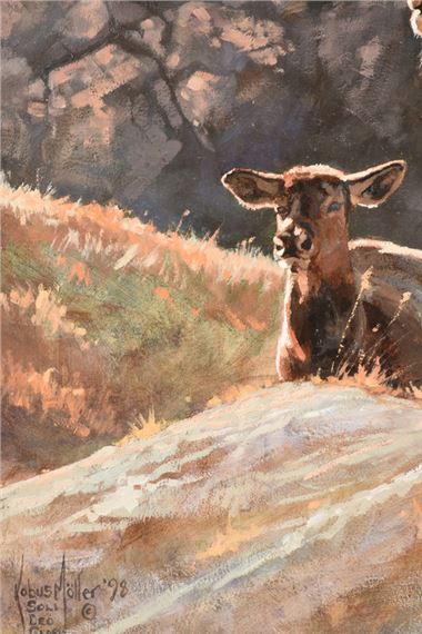 Kobus Moller | Stag with Calves (1998) | MutualArt