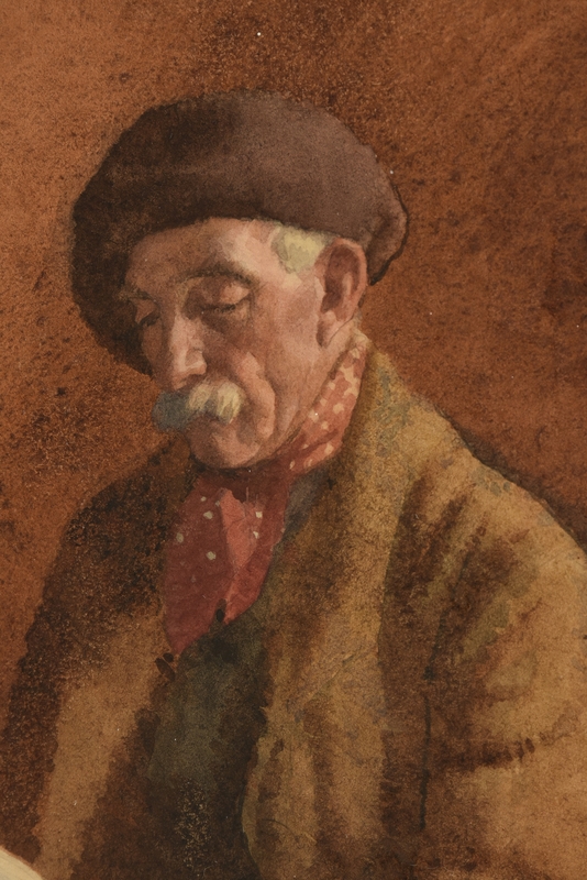 Arthur Ralph Middleton Todd | Man with Mustache Reading | MutualArt