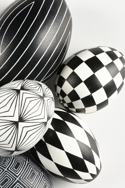 Sybil Edwards | A GROUP OF ELEVEN BLACK AND WHITE OP ART EGGS | MutualArt
