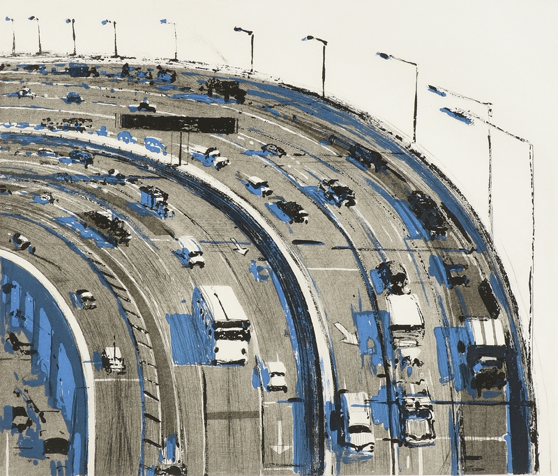 Wayne Thiebaud | Freeway Curve from Recent Etchings I (1980) | MutualArt