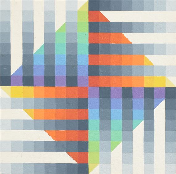Sybil Edwards | AN OP ART COLOR THEORY PAINTING (1972) | MutualArt