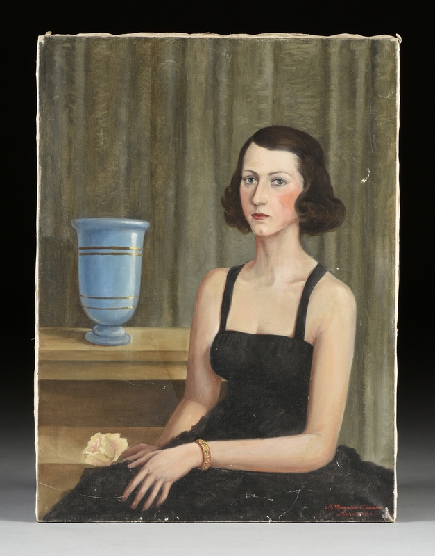Manuel González Serrano | Portrait of a Raven Haired Beauty (1939 ...