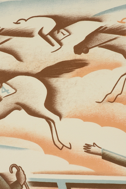 Alexandre Hogue | On the Back Stretch (1935) | MutualArt