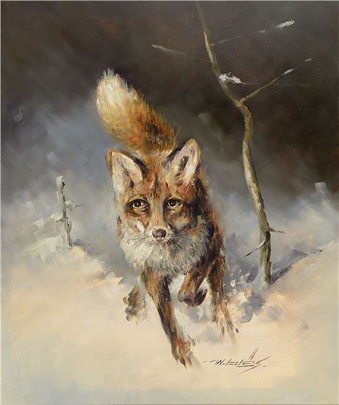 Walter Bläs | foxin the snow | MutualArt