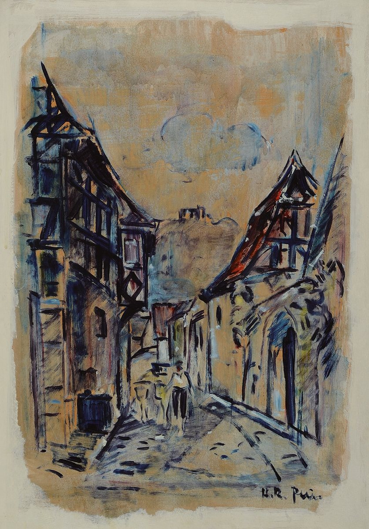 Hans Rolf Peter | Alleyway with view of the Hambach Castle | MutualArt