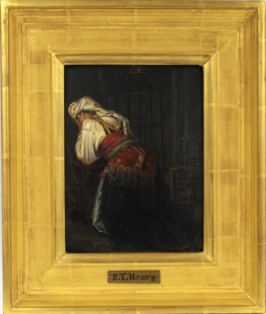 Edward Lamson Henry | grieving Algerian woman at mausoleum gate | MutualArt