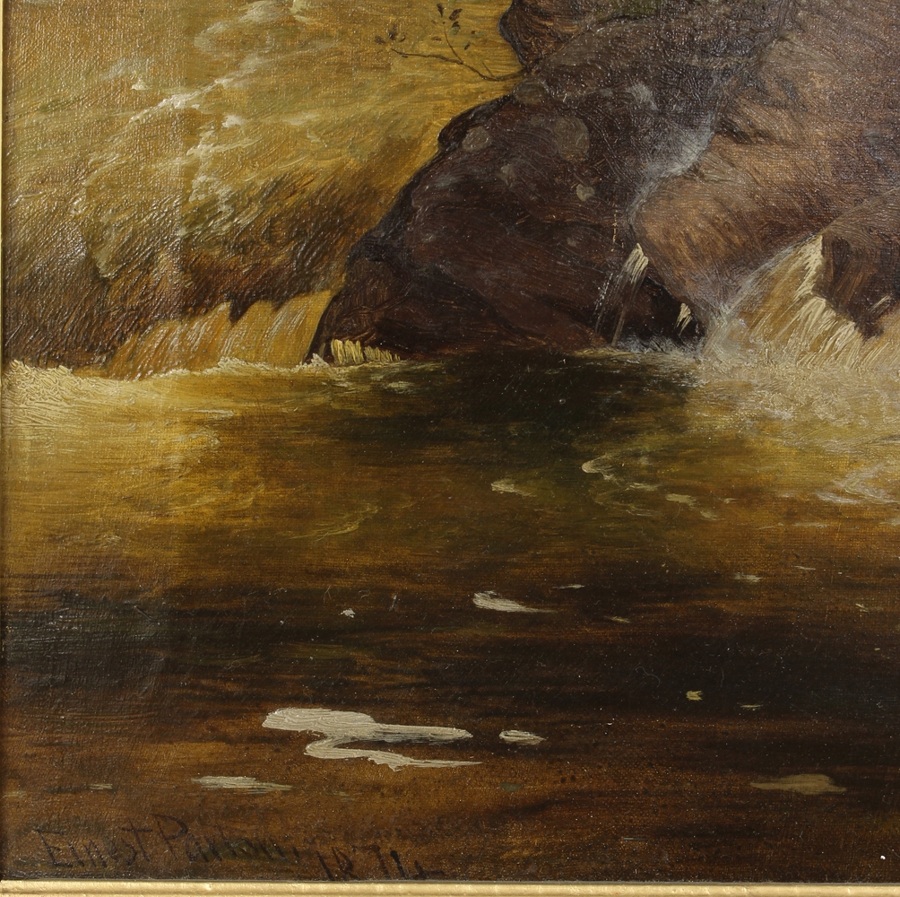 Ernest Parton | Adirondacks rushing river (1871) | MutualArt