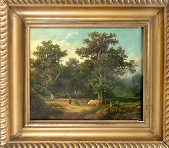Károly Markó | Light forest with staffage figure | MutualArt
