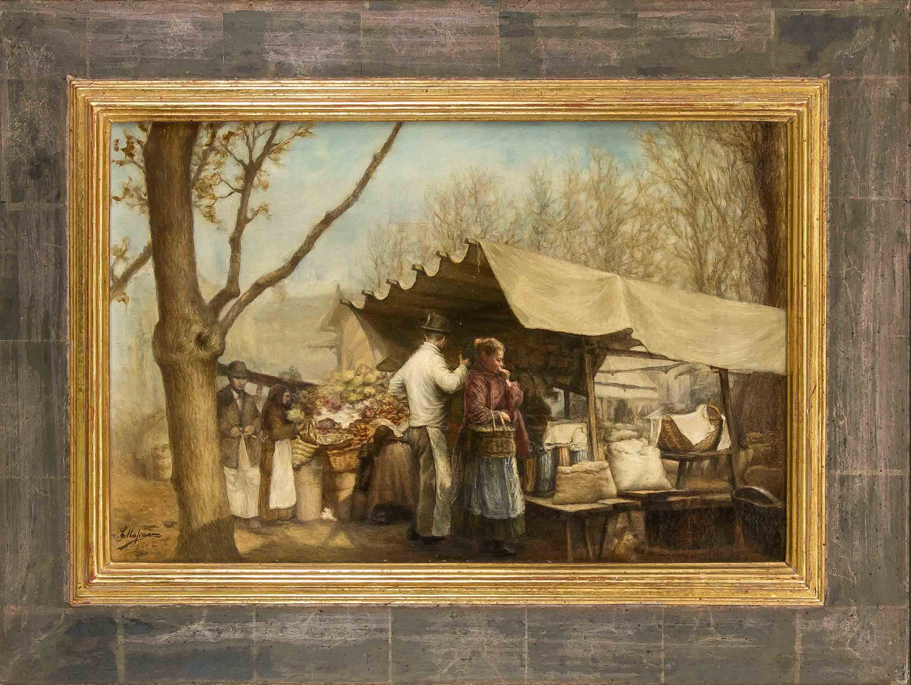 Carl Massmann | Market scene (1898) | MutualArt