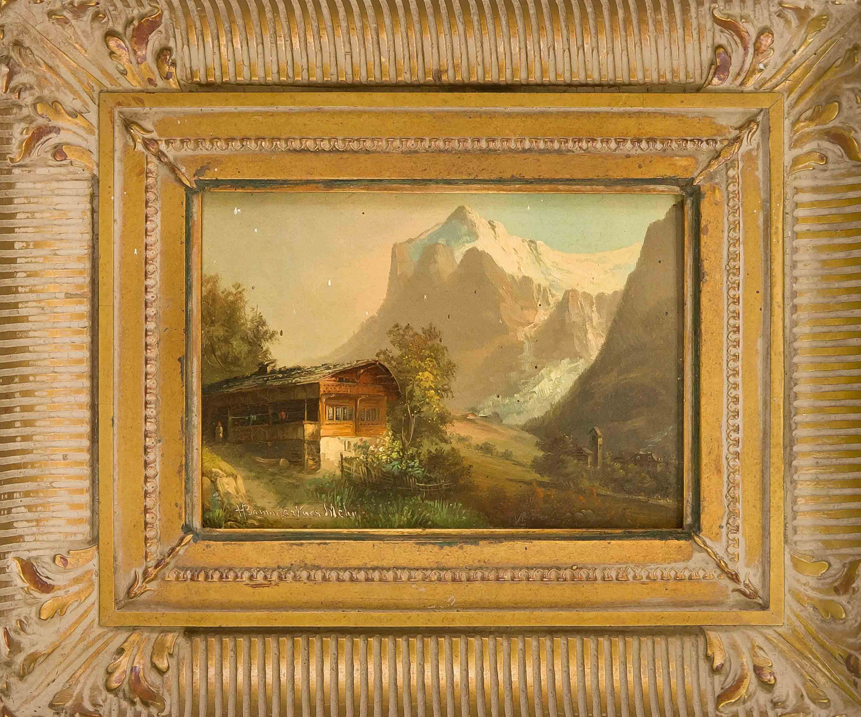 Hans Baumgartner | Old farmhouse in alpine landscape | MutualArt