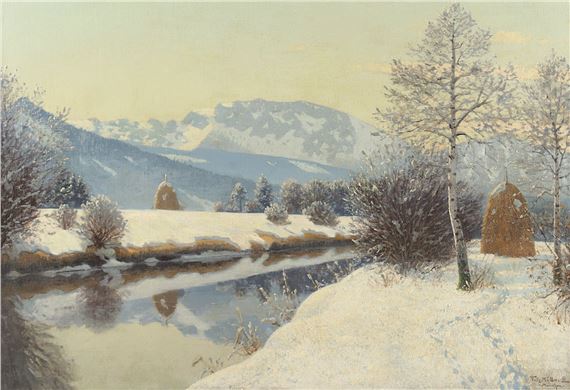 Fritz Müller-Landeck | Winterliche Alpenlandschaft | MutualArt