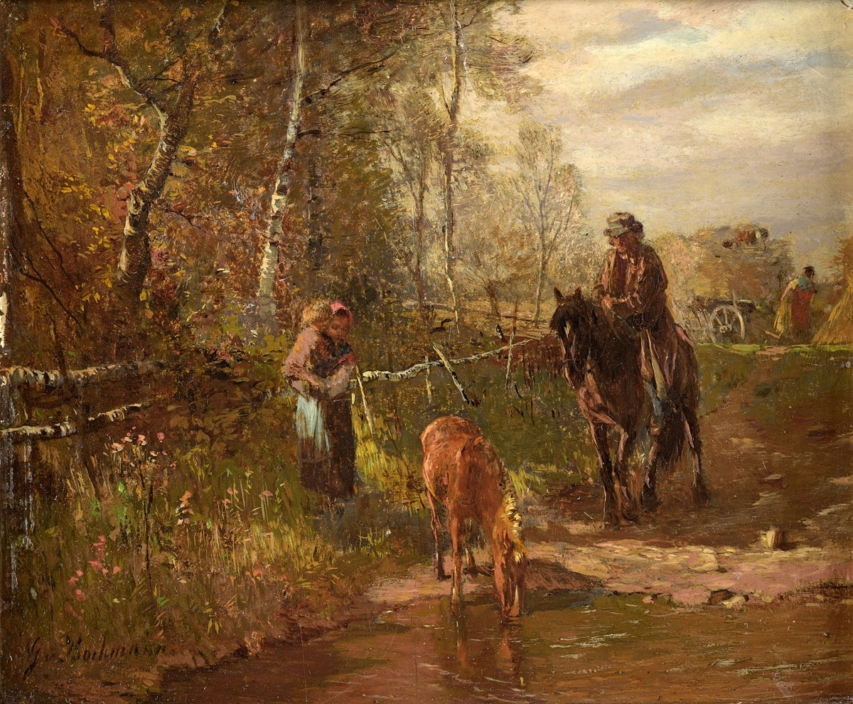 Gregor von Bochmann | An der Pferdeschwemme | MutualArt