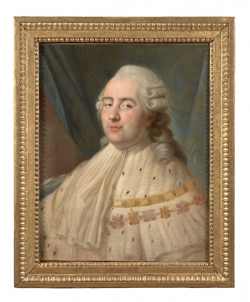 Antoine Francois Callet | Portrait en buste de Louis XVI en grand habit ...