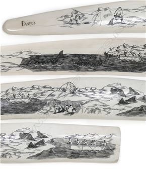 Ellen Evak Paneok | A very large walrus tusk | MutualArt