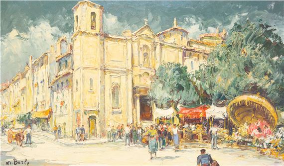 Maurice Barle | Marché à Toulon en bas du cours Lafayette | MutualArt